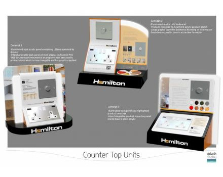 Bespoke Counter Top Displays CTU in metal and plastics - Splash Display